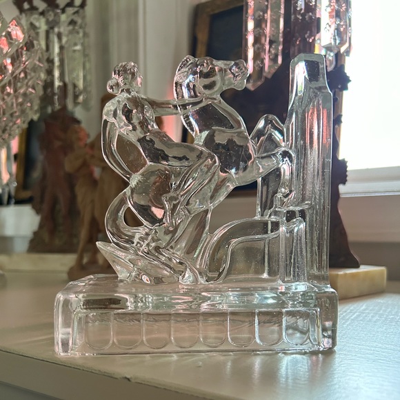 Vintage | Accents | Vintage Hr Haley Glass Lady Godiva And Horse ...